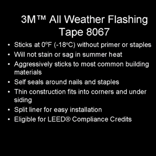 3M 8067 All Weather Flashing Tape 4" x 75'