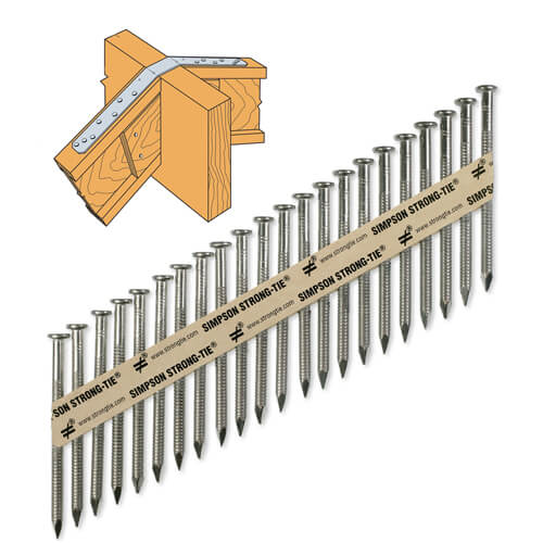 Simpson Strong-Tie T9A250MCN 2-1/2" x .148 Stainless Steel Ring Shank ...