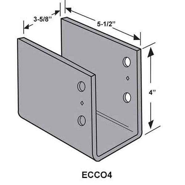 Simpson Strong-Tie ECCO4 End Column Cap with no straps