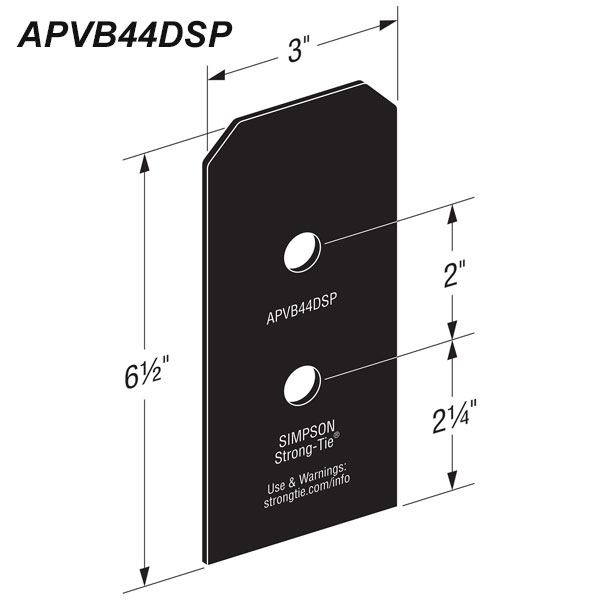 Simpson Strong-Tie APVB44DSP Avant Outdoor Accent Decorative Side Plates