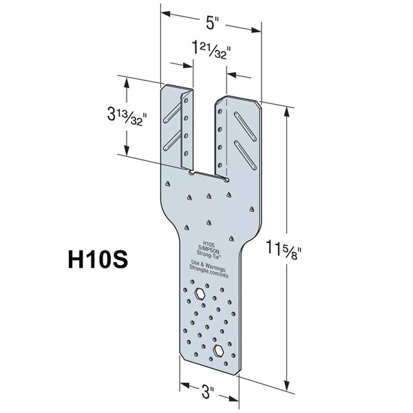 Simpson Strong-Tie H10S Hurricane Tie