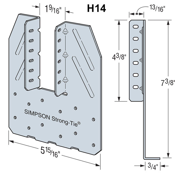 Simpson Strong-Tie H14 Hurricane Tie