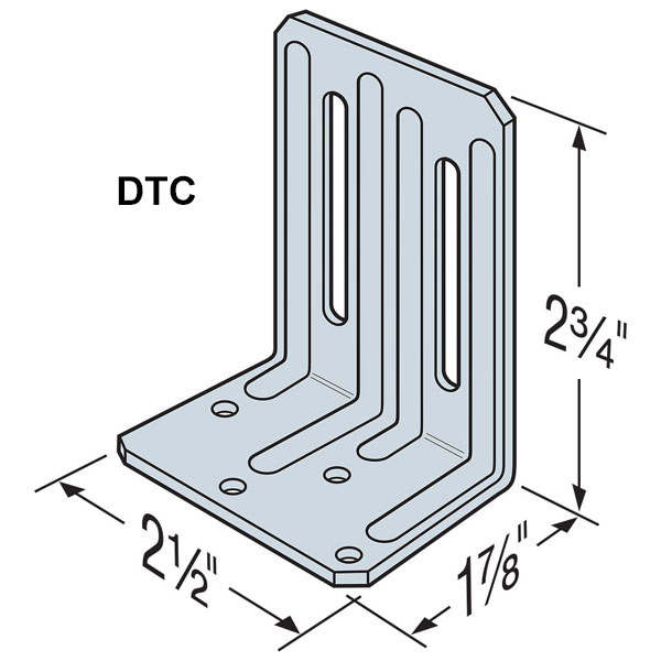 Simpson Strong-Tie DTC Double Slotted Roof Roof Truss Clips