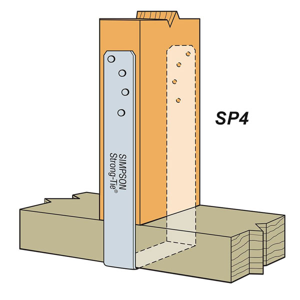 Simpson Strong-Tie SP4 U-Shaped Stud Plate Tie