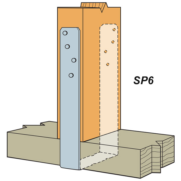Simpson Strong-Tie SP6 U-Shaped Stud Plate Tie
