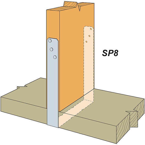 Simpson Strong-Tie SP8 U-Shaped Stud Plate Tie